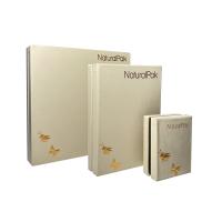 China Beige Luxury Jewelry Packaging Boxes Jewellery Cases For Earrings for sale
