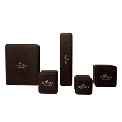 China Brown Suede Luxury Jewelry Packaging Boxes Bangle Bracelet Storage Box OEM ODM for sale