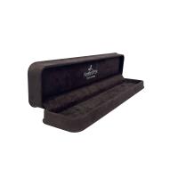 China Brown Suede Luxury Jewelry Packaging Boxes Bangle Bracelet Storage Box OEM ODM for sale