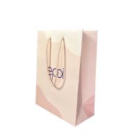 China Custom Size Cotton Handle Printed Small Paper Gift Bags For Jewelry Box for sale