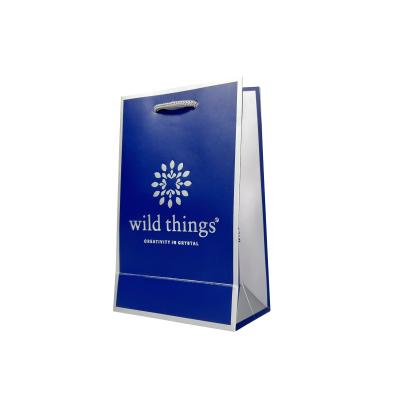 China Pantone Color Ivory Board Jewellery Handbags Custom Paper Shopping Bags for sale