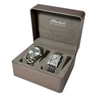 China Custom Logo Luxury Watch Display Pearl Paper Watch Holder Case With Cushion for sale