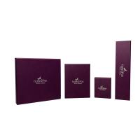 China White Sleeve Purple Paper Magnet Packaging Box Square Watch Gift Box For Him for sale