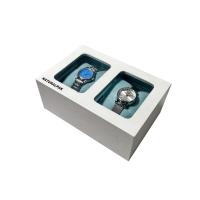 China PU Watch Box Gift Packaging Silk Wadding Inside Leather Surface Watch Box With Pillow for sale