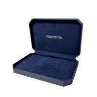 China Ortagonal high End Suede Packaging Box for Ring Earring Pendant Bracelet Necklace jewelry for sale