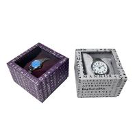 China SGS ROHS Two Piece Lift Off Watch Cardboard Box With Window for sale