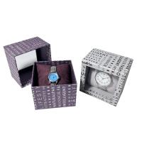 China SGS ROHS Two Piece Lift Off Watch Cardboard Box With Window for sale
