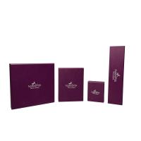 China Dark Purple Magnet Paper Cardboard Watch Box Personalised Magnetic Gift Box for sale