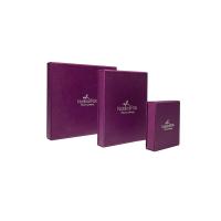 China Dark Purple Magnet Paper Cardboard Watch Box Personalised Magnetic Gift Box for sale