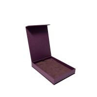 China Dark Purple Magnet Paper Cardboard Watch Box Personalised Magnetic Gift Box for sale