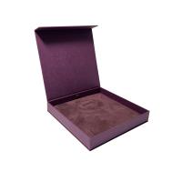 China Dark Purple Magnet Paper Cardboard Watch Box Personalised Magnetic Gift Box for sale