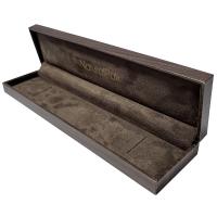 China Unique Wooden Texture Custom Jewelry Box Packaging Empty Necklace Box With Window for sale