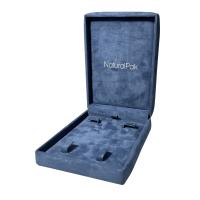 China Pale Blue Luxury Jewelry Packaging Boxes Decorative Necklace Bracelet Earring Gift Box for sale