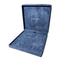 China Pale Blue Luxury Jewelry Packaging Boxes Decorative Necklace Bracelet Earring Gift Box for sale