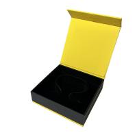 China OEM ODM Magnetic Closure Jewelry Box Bright Yellow Magnetic Ring Box for sale