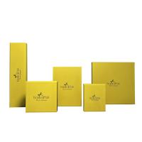 China OEM ODM Magnetic Closure Jewelry Box Bright Yellow Magnetic Ring Box for sale