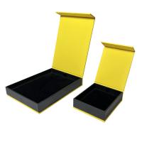 China OEM ODM Magnetic Closure Jewelry Box Bright Yellow Magnetic Ring Box for sale