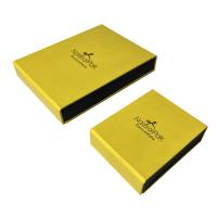 China OEM ODM Magnetic Closure Jewelry Box Bright Yellow Magnetic Ring Box for sale