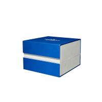 China Sapphire Blue Plastic Luxury Watch Packaging Box Jewelry Box For Necklaces And Earrings for sale