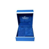 China Sapphire Blue Plastic Luxury Watch Packaging Box Jewelry Box For Necklaces And Earrings for sale