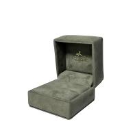 China Peagreen Soft Sponge Suede Jewelry Box Customized Velvet Pendant Box for sale