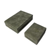China Peagreen Soft Sponge Suede Jewelry Box Customized Velvet Pendant Box for sale