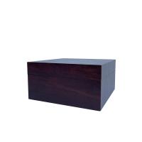 China Custom Wine Red Wood Paper Packaging Box Silver Metal Logo Watch Set Box for sale