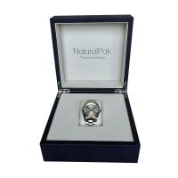 China Cream PU Wood Wrist Watch Packaging Box Embossed Logo Watch Box For Men for sale