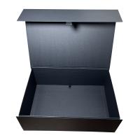 China Black Folding Packaging Gift Box Custom Foldable Box 245*160*73mm for sale