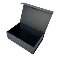 China Black Folding Packaging Gift Box Custom Foldable Box 245*160*73mm for sale