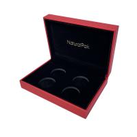 China OEM ODM Leatherette Wrapped Coin Collection Box With Velvet Coverd Interior for sale