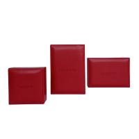 China Custom Red Leatherette Commemorative Coin Boxes 133*110*80mm for sale