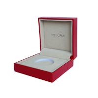 China Custom Red Leatherette Commemorative Coin Boxes 133*110*80mm for sale