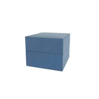 China Light Blue Watch Holder Embossed Logo Watch And Bracelet Box for sale