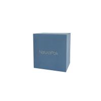 China Light Blue Watch Holder Embossed Logo Watch And Bracelet Box for sale