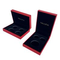 China Luxury PU Wrapped Commemorative Coin Boxes For Gift Packaging for sale