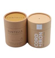 China Dia 102mm*158mm Kraft Tube Box Luxury Candle Packaging Boxes Rolled Edge for sale