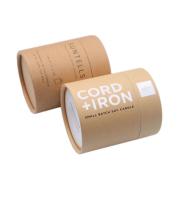 China Dia 102mm*158mm Kraft Tube Box Luxury Candle Packaging Boxes Rolled Edge for sale