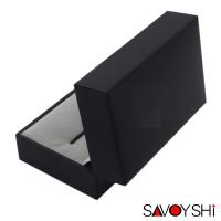 China Black Leatherette Gifts Packing Boxes Cufflink Boxes Packaging With Elastic for sale
