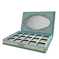 China Rectangle Recycled Custom Eyeshadow Palette Packaging Cardboard Eyeshadow Packaging Box for sale