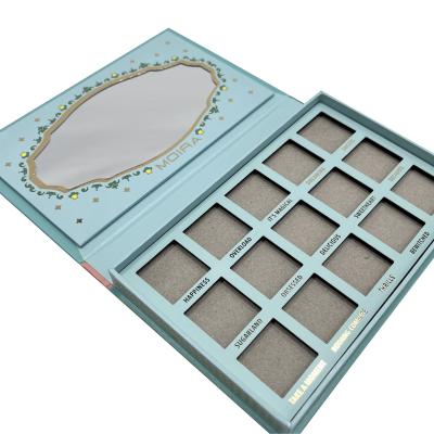China Rectangle Recycled Custom Eyeshadow Palette Packaging Cardboard Eyeshadow Packaging Box for sale