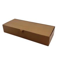 China Classical Light Brown PU Gifts Packing Boxes Luxury Pen Display Box for sale
