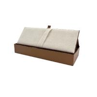 China Classical Light Brown PU Gifts Packing Boxes Luxury Pen Display Box for sale