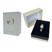 China Custom Two Piece Lift Off Cardboard Watch Box With Recessed Base for sale