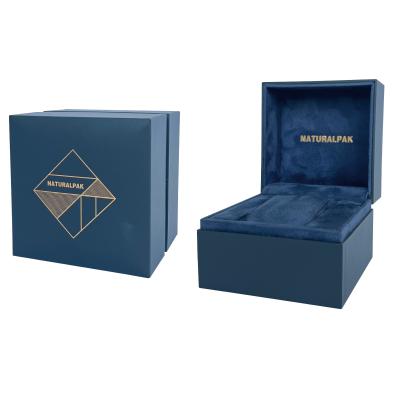 China 92*92*75mm Square Clamshell Wrist Watch Packaging Boxes With Pillow for sale