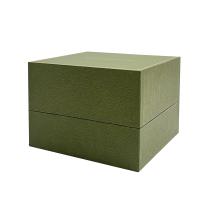 China Velvet Luxury Watch Packaging Box With Gold Frame for sale