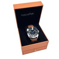 China Luxury Wrist Watch Packaging Boxes With Drawer / Gold Button for sale