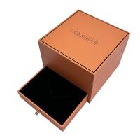 China Luxury Wrist Watch Packaging Boxes With Drawer / Gold Button for sale