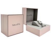 China Pink ODM Custom Watch Packaging Box With Black Frame for sale