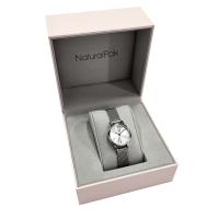 China Pink ODM Custom Watch Packaging Box With Black Frame for sale